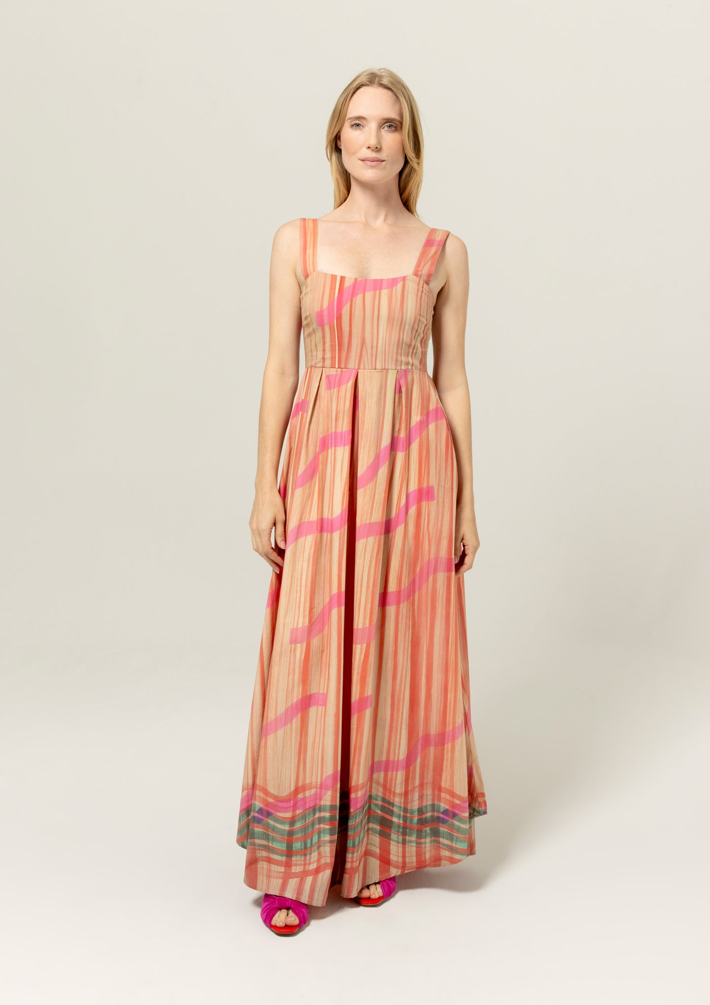 Janie Dress | BEL KAZAN | River | Cotton Poplin Spdx | Handmade in Bali