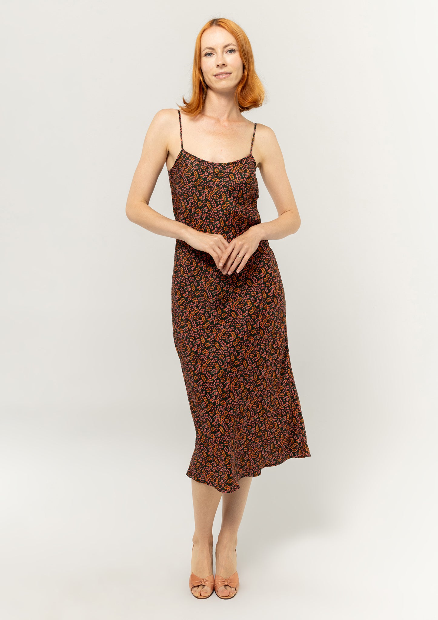 Aurora Slip Dress | BEL KAZAN | Cherry Tomato Slip Dress Handmade in Bali