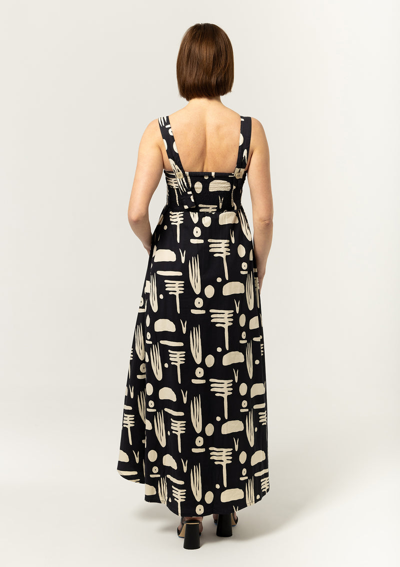 Janie Dress | BEL KAZAN | Black Ledo Printed Cotton Poplin Dress ...