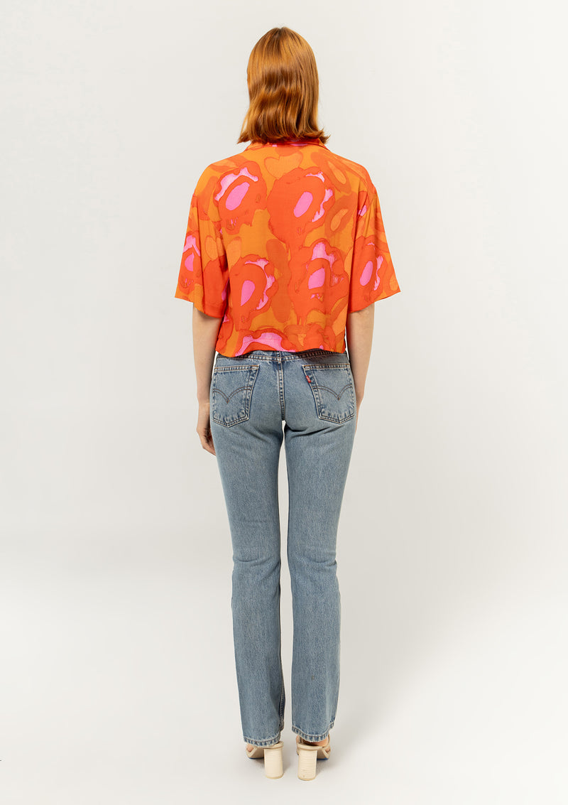 Nadia Top | BEL KAZAN | Rayon Crepe | Melon Flora | Made in Bali