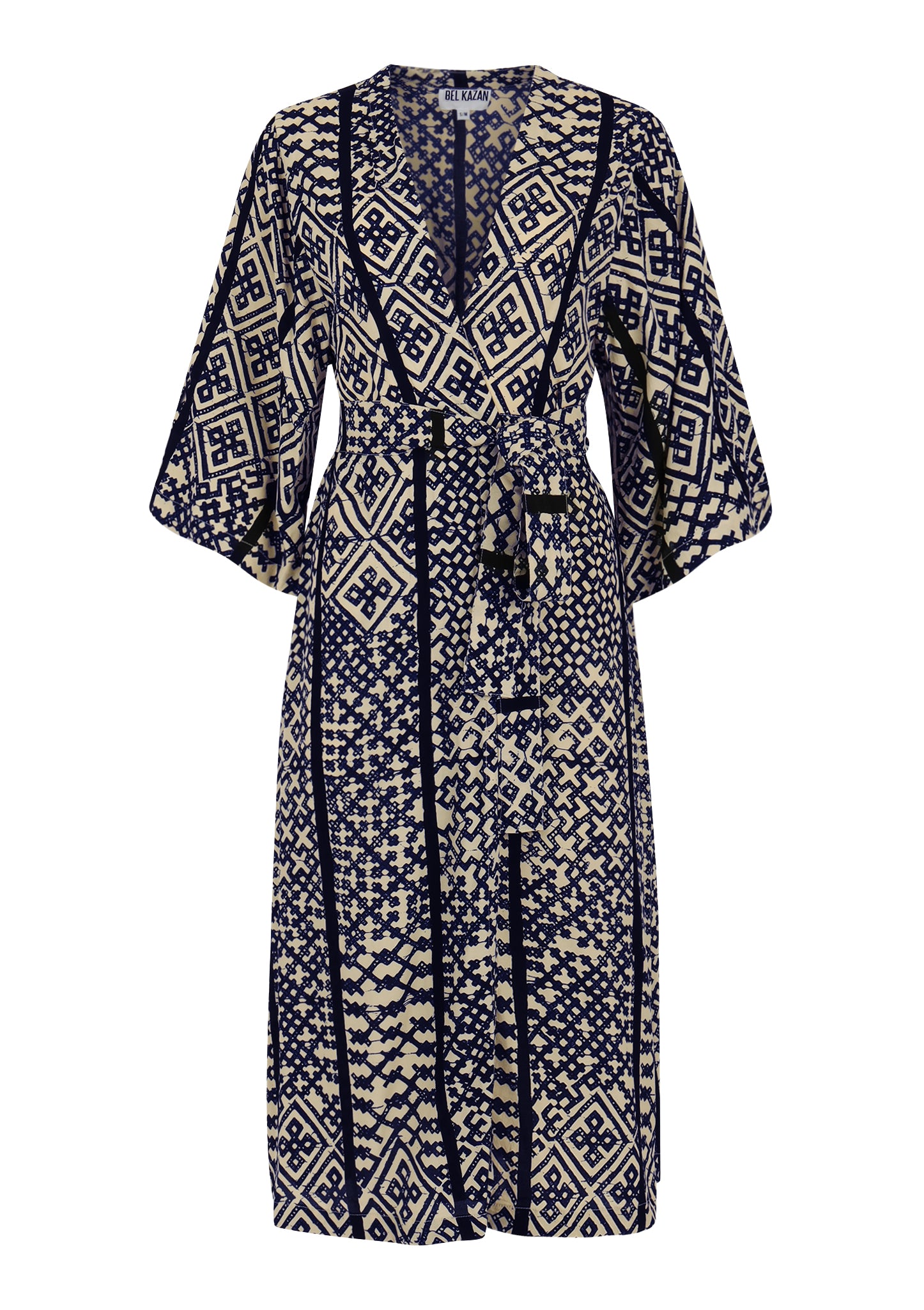 La Vie En Rose Dress | BEL KAZAN | Blue Terra Printed Rayon Crepe Dress ...